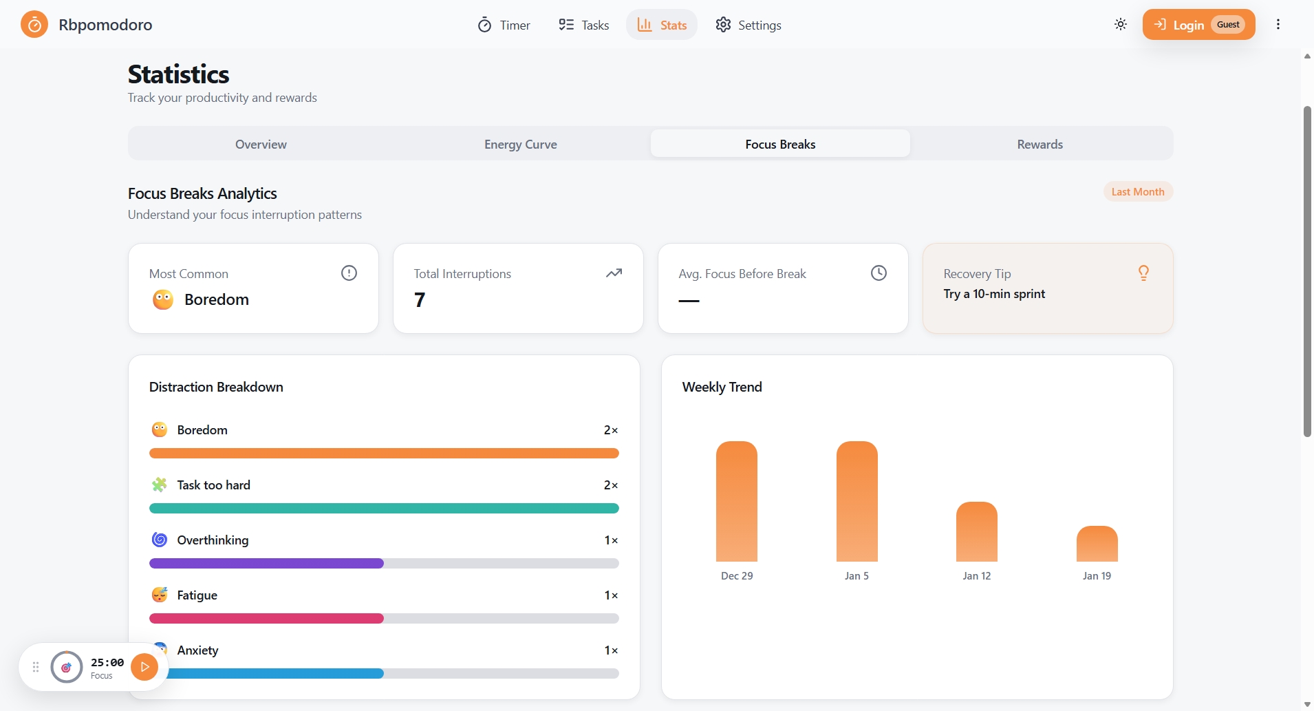 Study Timer with Breaks | Free Online Pomodoro Timer